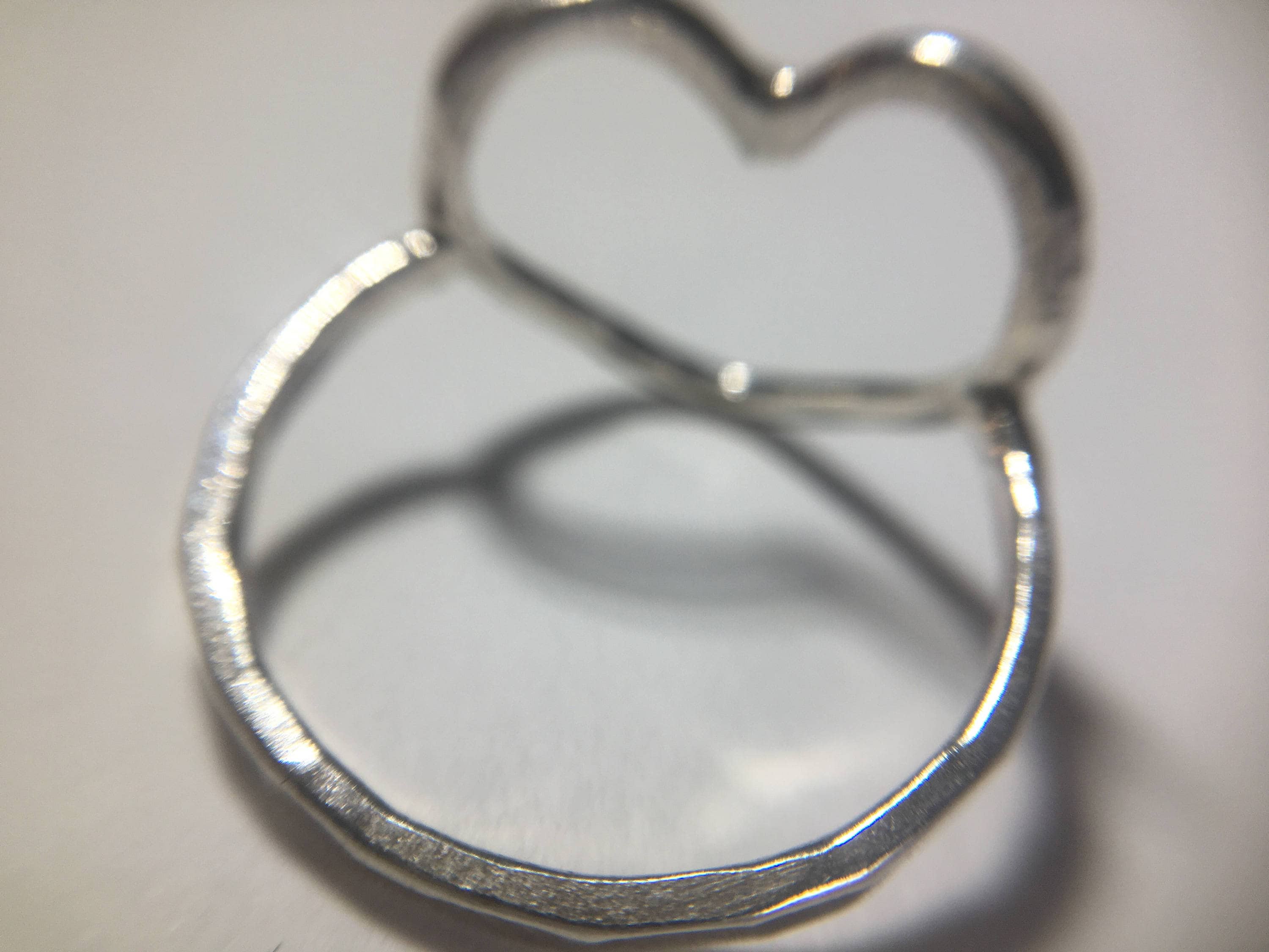 Heart Ring Heart Outline Ring Alternative Engagement Ring | Etsy