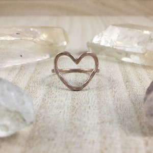 Heart Ring Heart Outline Ring Alternative Engagement Ring Alternative ...