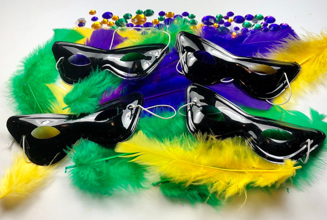 DIY Mini Mardi Gras Mask Craft Kit ... Set of 4 - Etsy