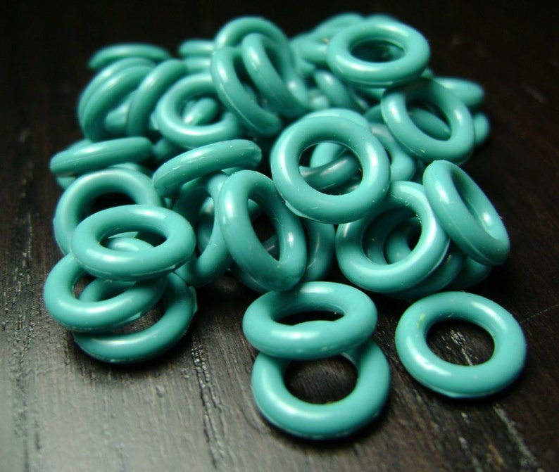 9mm Teal Green Rubber O Rings ... 50 Ct. - Etsy