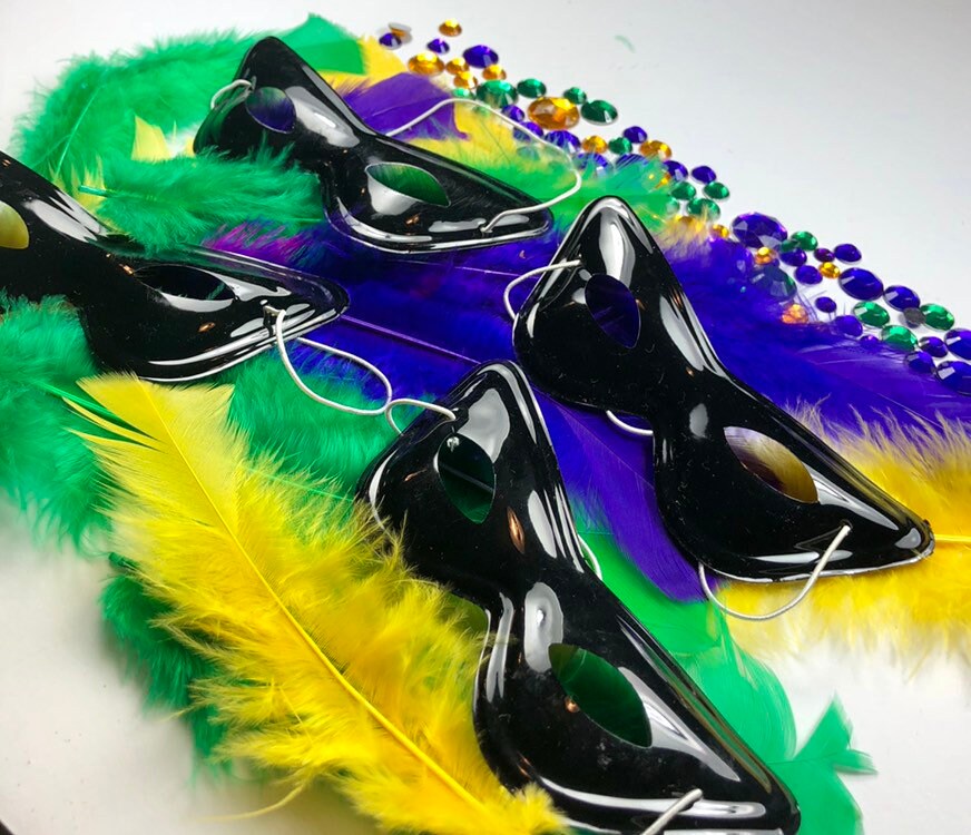 DIY Mini Mardi Gras Mask Craft Kit ... Set of 4 - Etsy