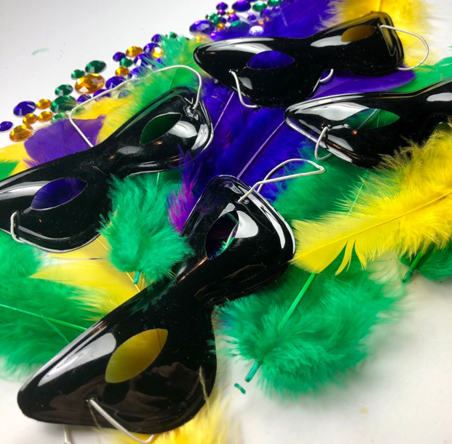 DIY Mini Mardi Gras Mask Craft Kit ... Set of 4 - Etsy