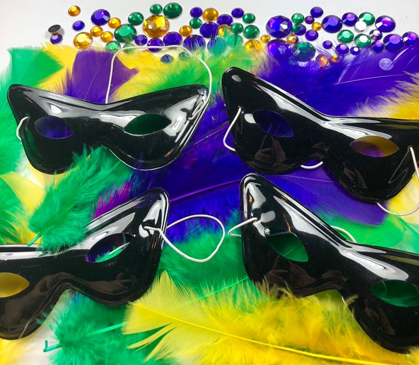 DIY Mini Mardi Gras Mask Craft Kit ... Set of 4 - Etsy