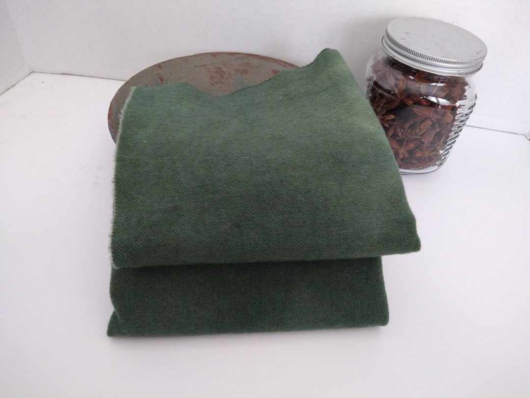 Primitive Green Fat Quarter Hand Dyed Wool - Rug Hooking, Rug Braiding ...