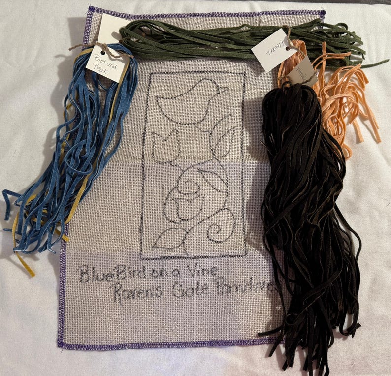 Bluebird on a Vine - Rug Hooking Kit - Etsy
