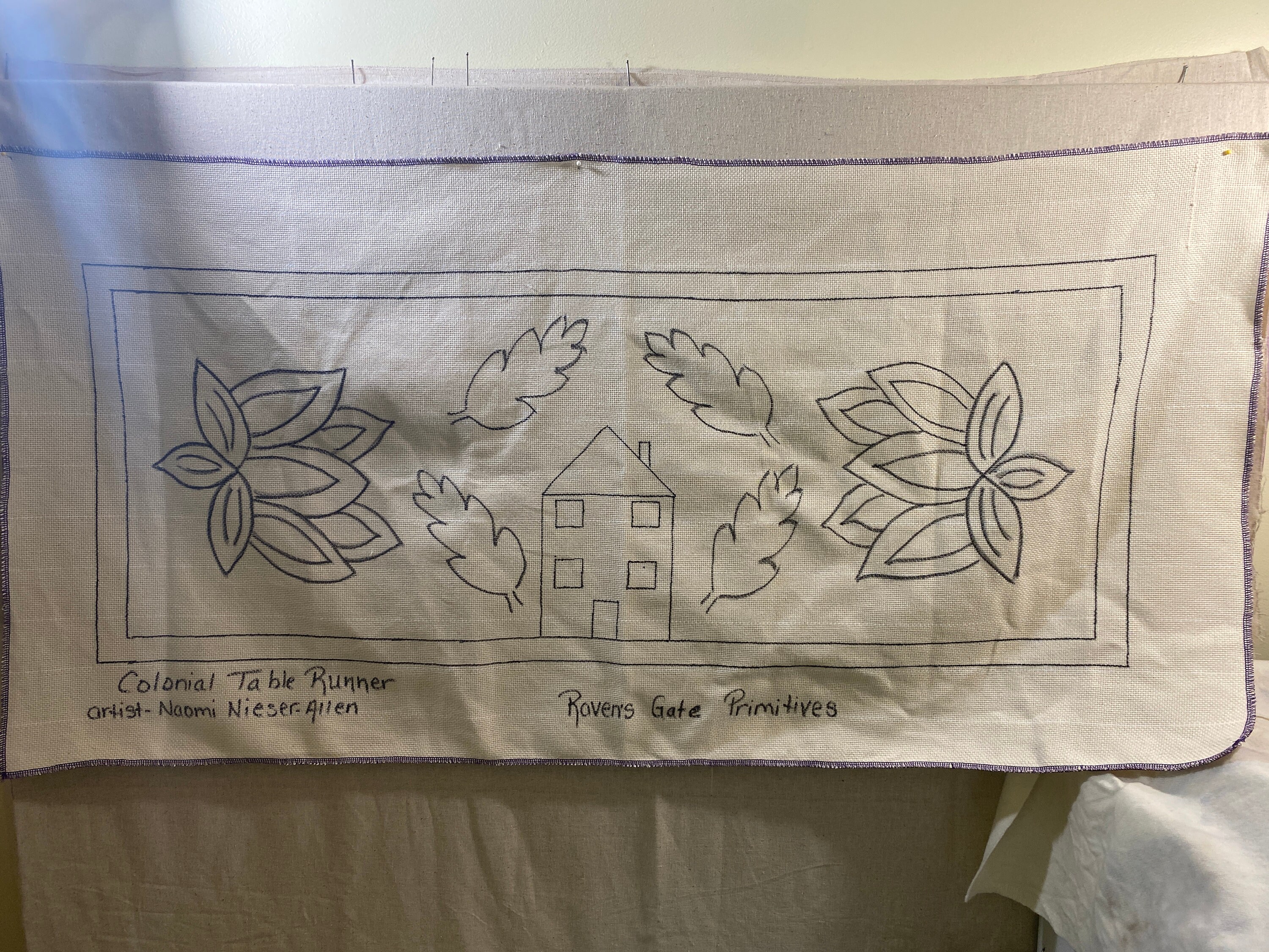 Colonial Table Runner Pattern PATTERN ONLY - Etsy