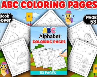 Alphabet Coloring Pages, Abc's, Coloring Pages for Kids, Digital ...