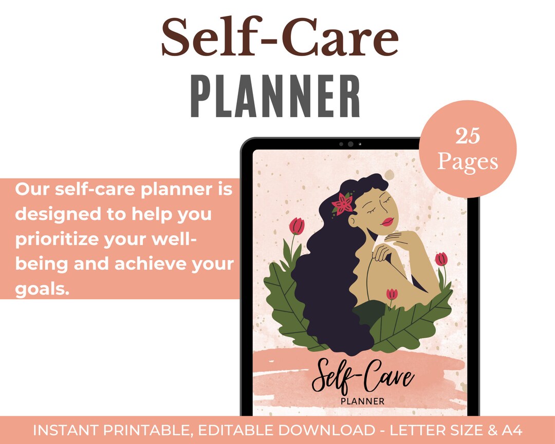 Editable Self-care Planner - Self-care Checklist - Daily Self-care ...