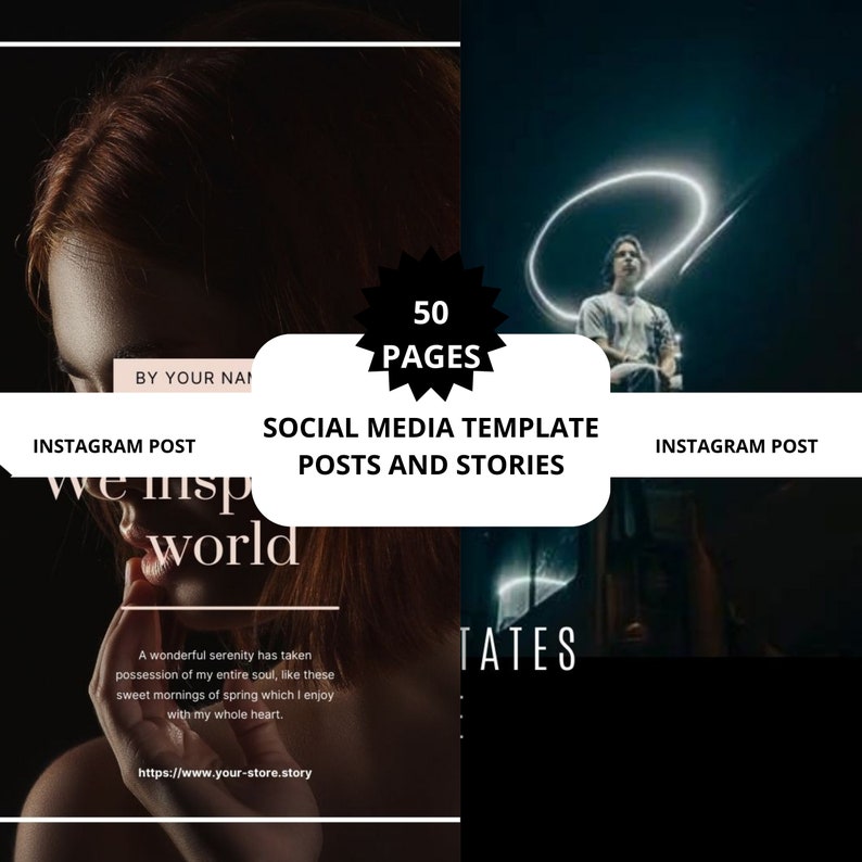Editable Social Media Template Posts and Stories - Instagram Story ...