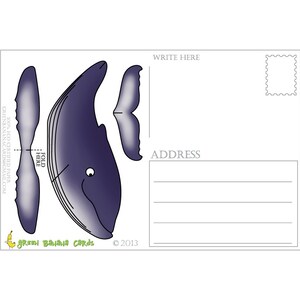 Whale Postcard, Set of 8 "mail a Whale" (humpback Whale) Postcards - Etsy