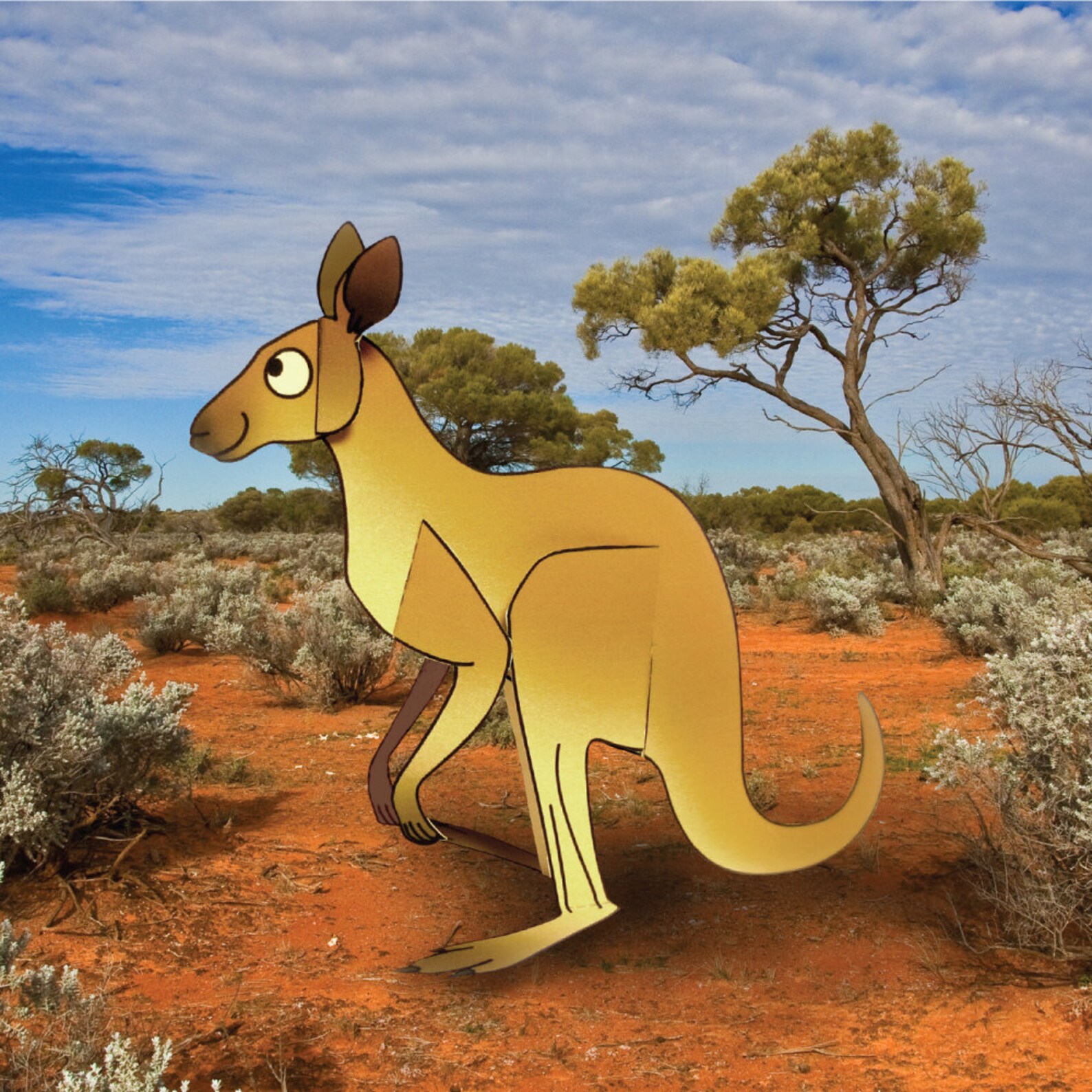 Kangaroo Postcards: "mail a Roo" Cutout Postcards, Set of 8 - Etsy