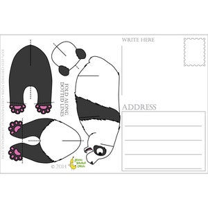 Panda Postcards, Set of 8 "mail a Panda" Postcards - Etsy