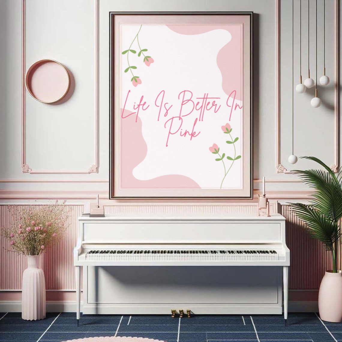 Pink Motivational Quote Wall Print | Printable Wall Art | 18x24 in to ...