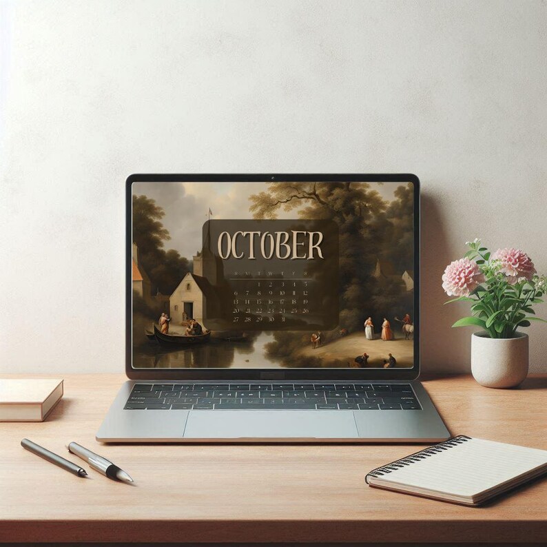 October 2024 Floral 8 Wallpaper Bundle | Autumnal Colours | Dark Floral ...