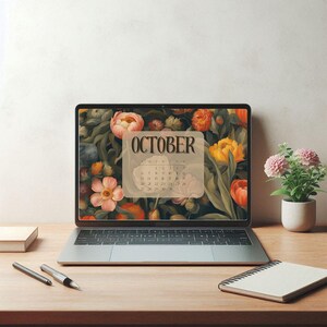 October 2024 Floral 8 Wallpaper Bundle | Autumnal Colours | Dark Floral ...