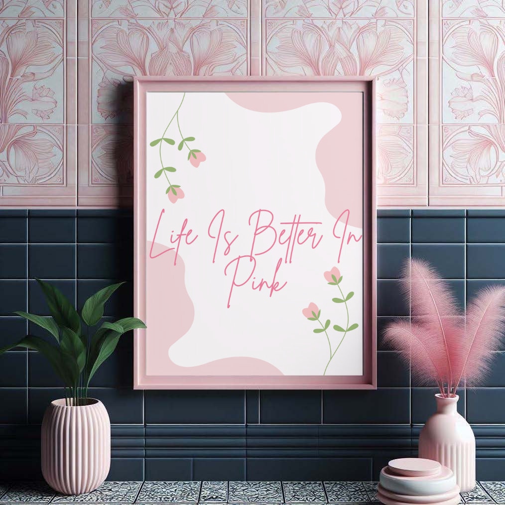 Pink Motivational Quote Wall Print | Printable Wall Art | 18x24 in to ...