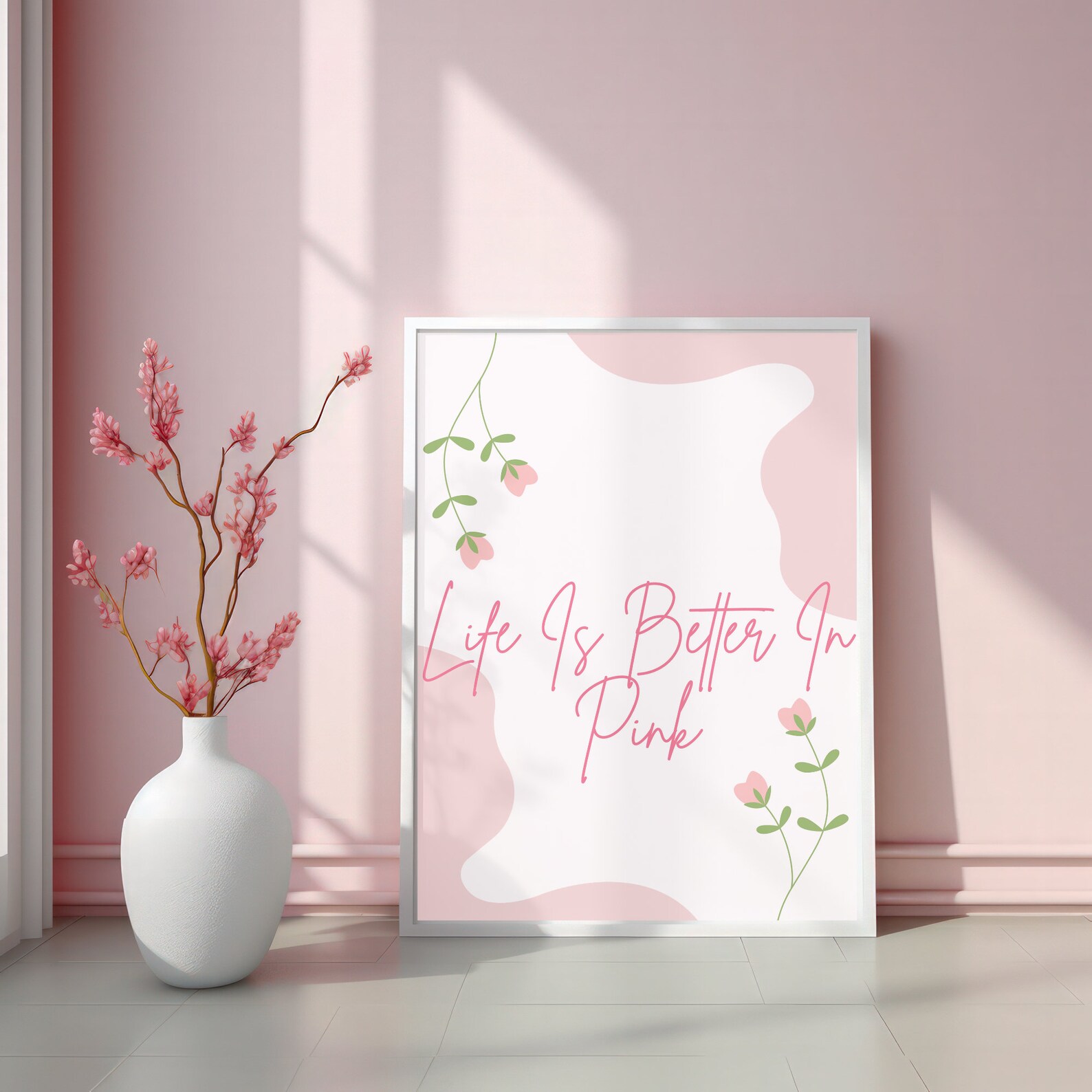 Pink Motivational Quote Wall Print | Printable Wall Art | 18x24 in to ...