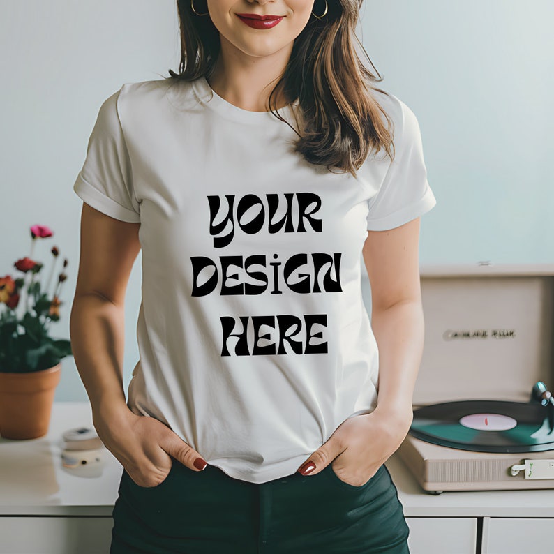 Minimal Design White T-shirt Mockup Elegant ,simple, T-shirt in the ...