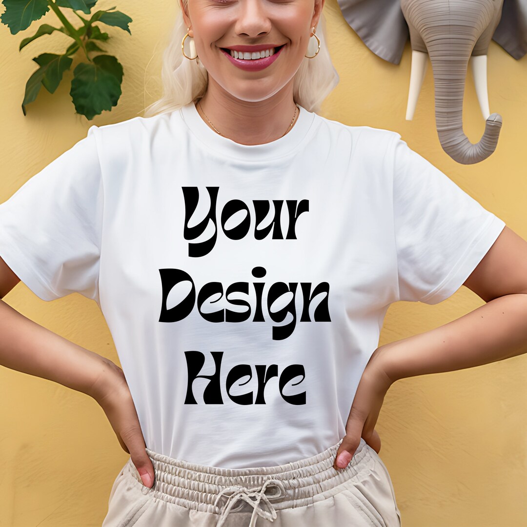 Basic White T-shirt Mockup: Minimalist Template for Designers & Merch ...