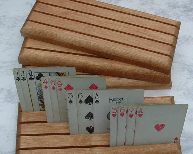 Playing Card Holder Set of 4 - Etsy