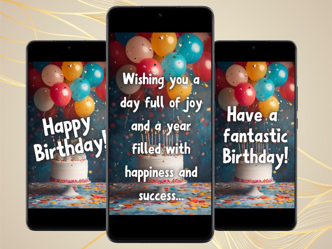 Birthday Video Electronic Digital Card Happy Birthday Animated Mobile ...