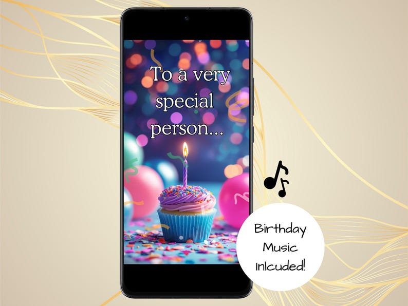 Happy Birthday Animated Electronic Digital Card Birthday Video Mobile ...