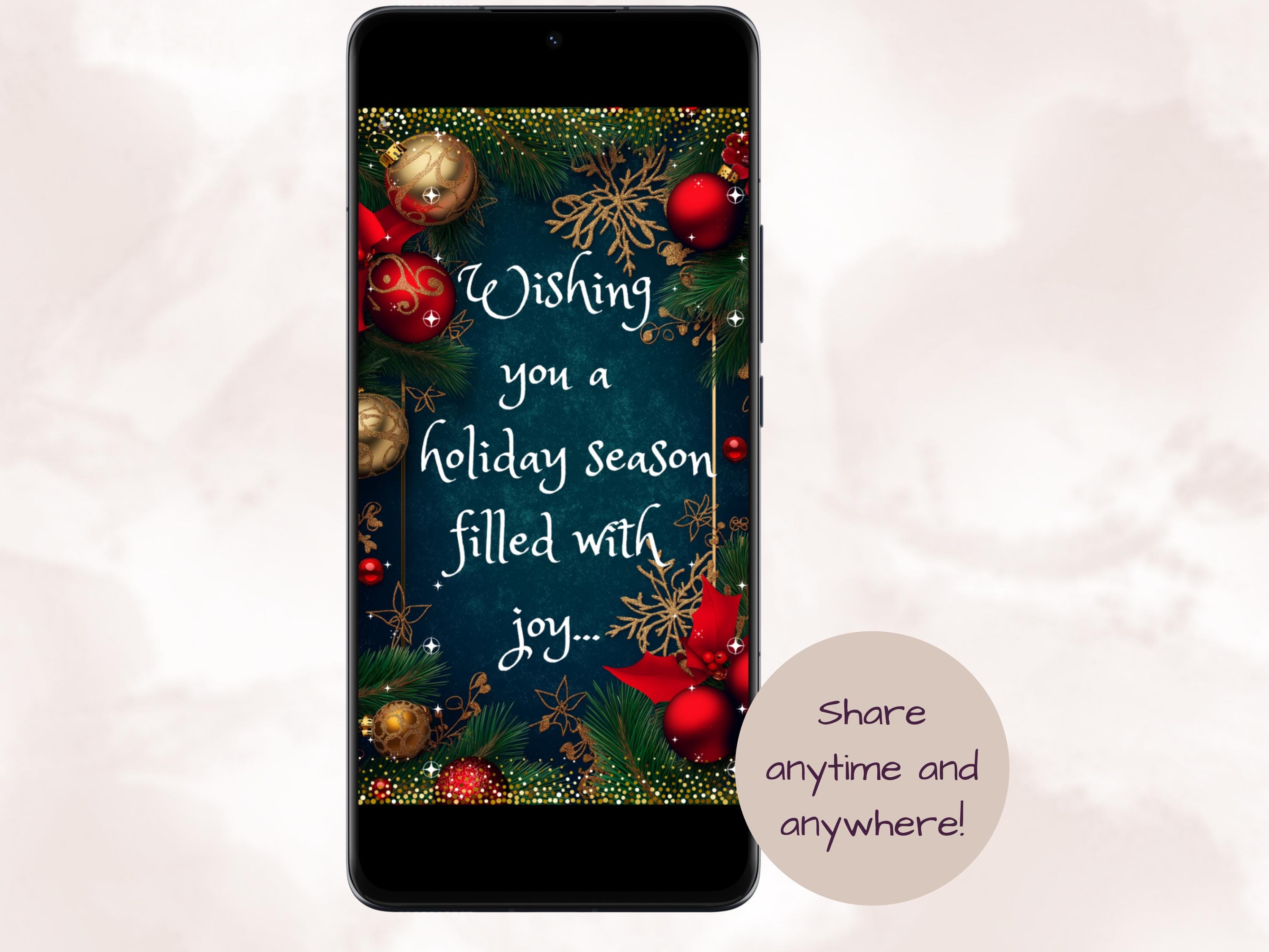 Digital Christmas New Year Greeting Card Instant Download Animated ...