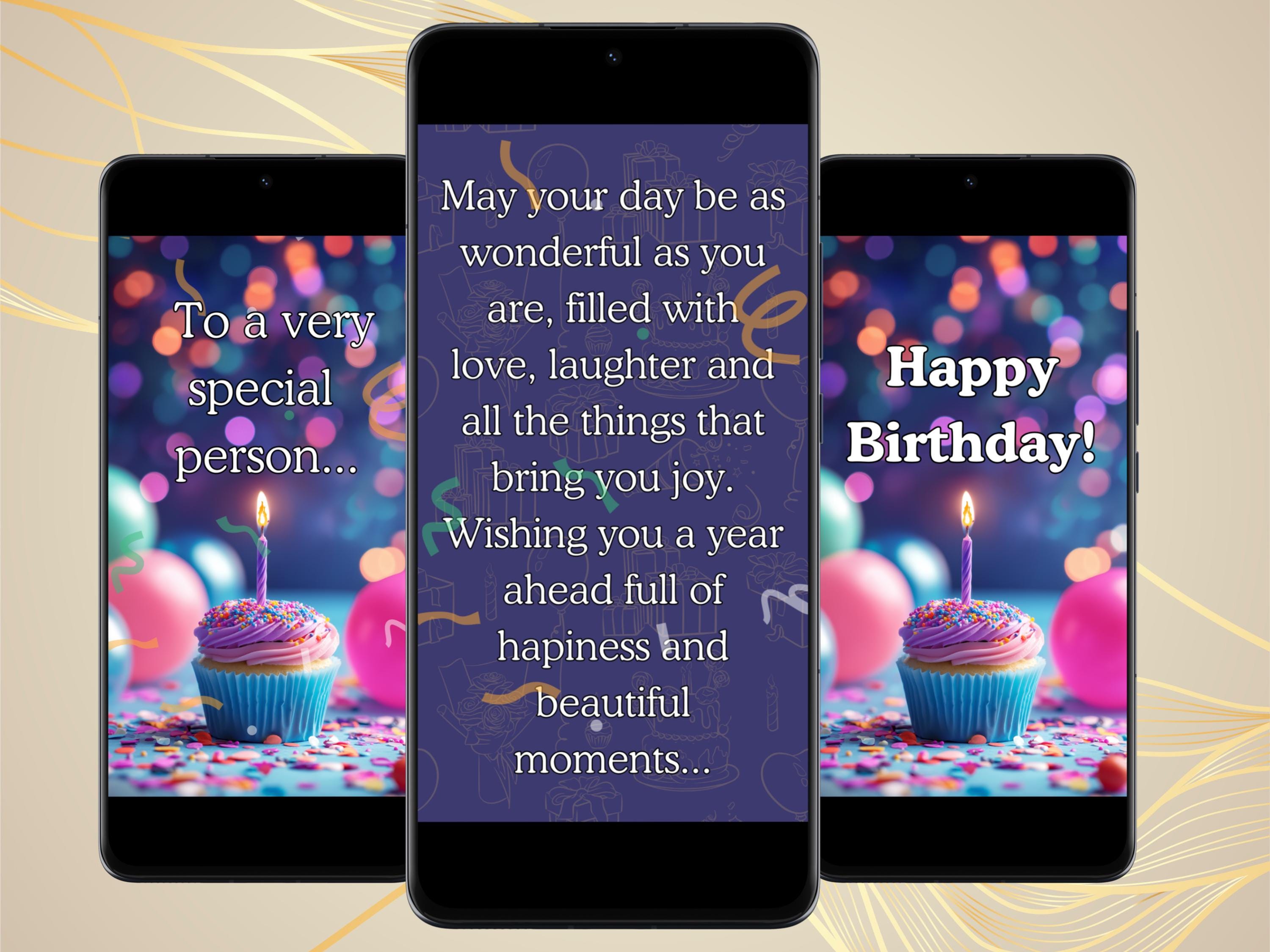Happy Birthday Animated Electronic Digital Card Birthday Video Mobile ...
