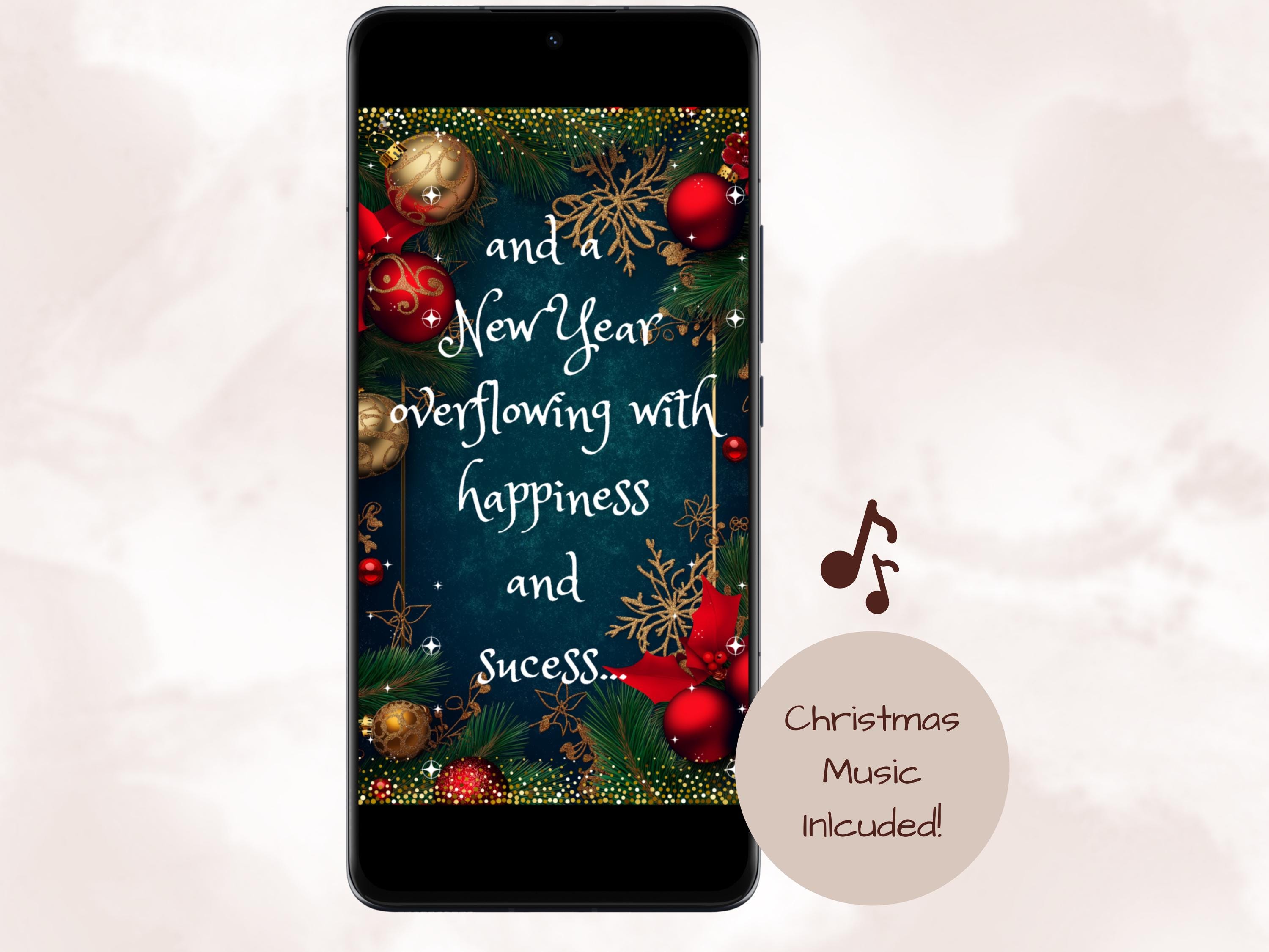 Digital Christmas New Year Greeting Card Instant Download Animated ...