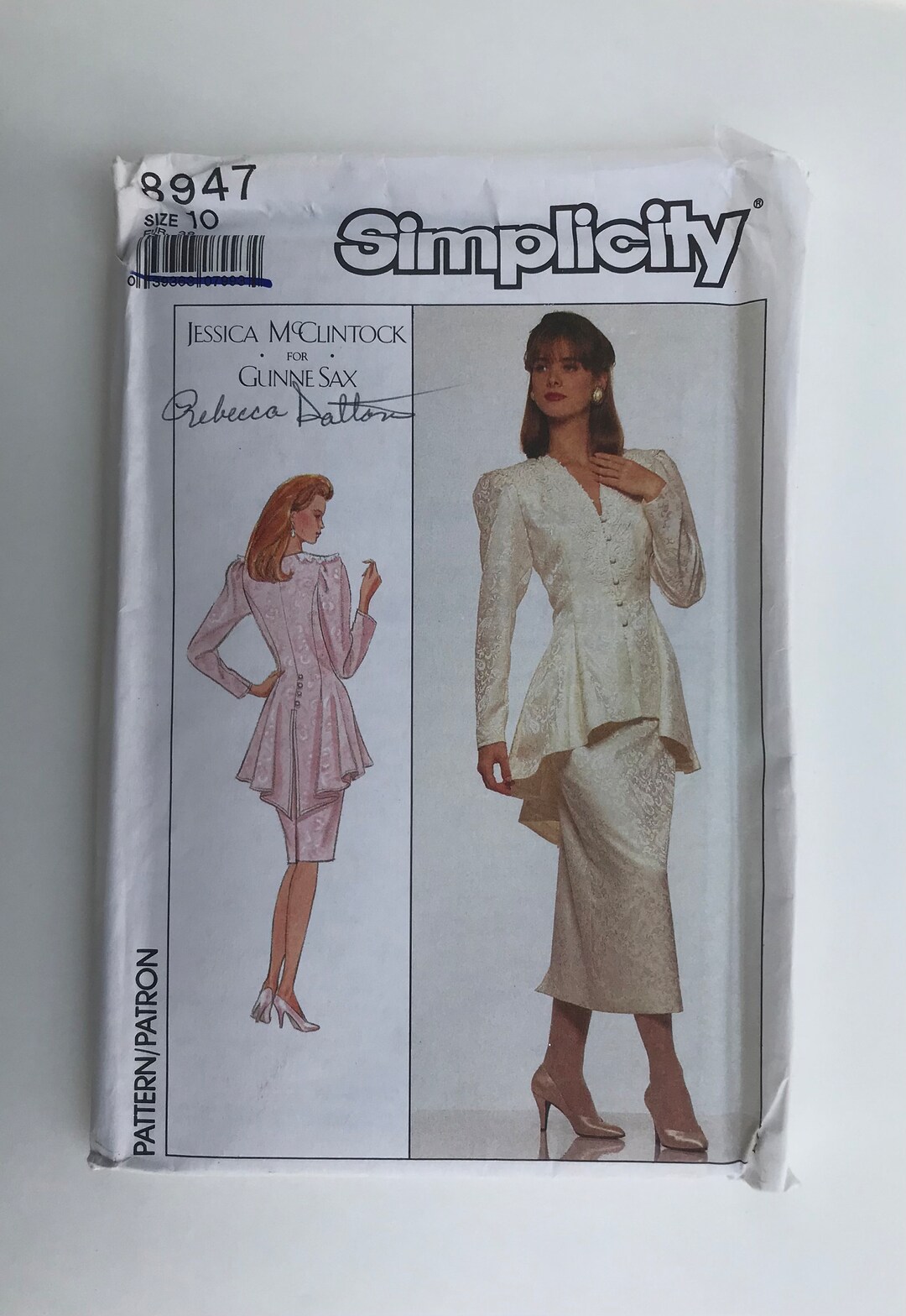 1990s UNCUT Simplicity Gunne Sax Sewing Pattern 8947 / Womens Two Piece ...