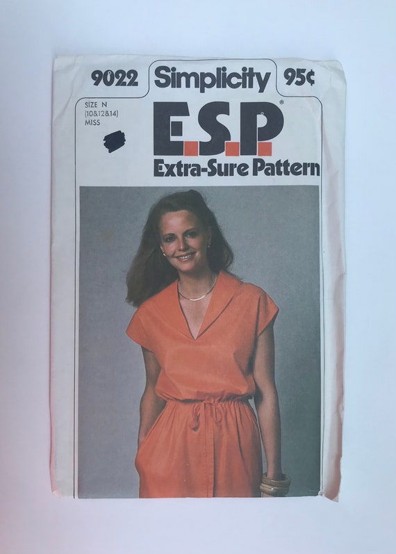 1970s UNCUT Simplicity E.S.P. Extra Sure Sewing Pattern 9022 / - Etsy