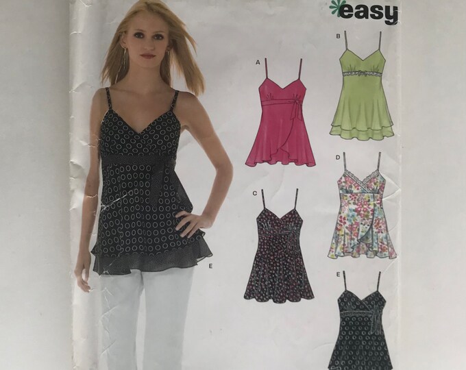 2000s UNCUT New Look Sewing Pattern 6466 / Womens Strappy Tops / Tank ...