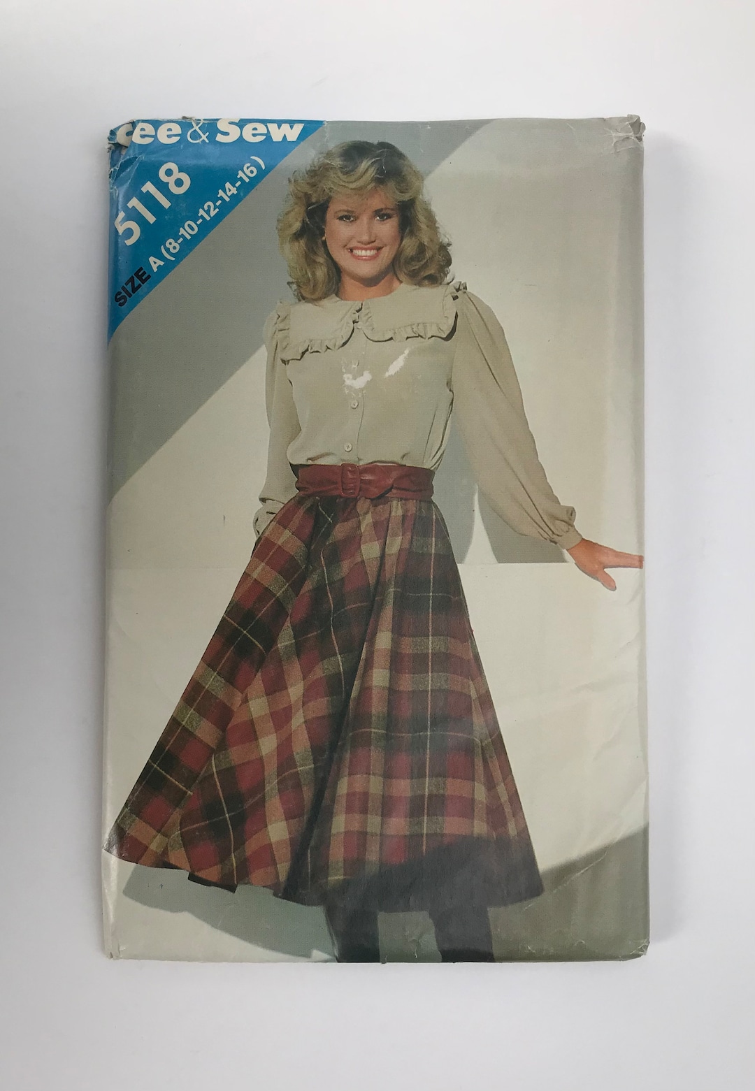 1980s UNCUT Butterick See & Sew Sewing Pattern 5118 / Womens Blouse Top ...