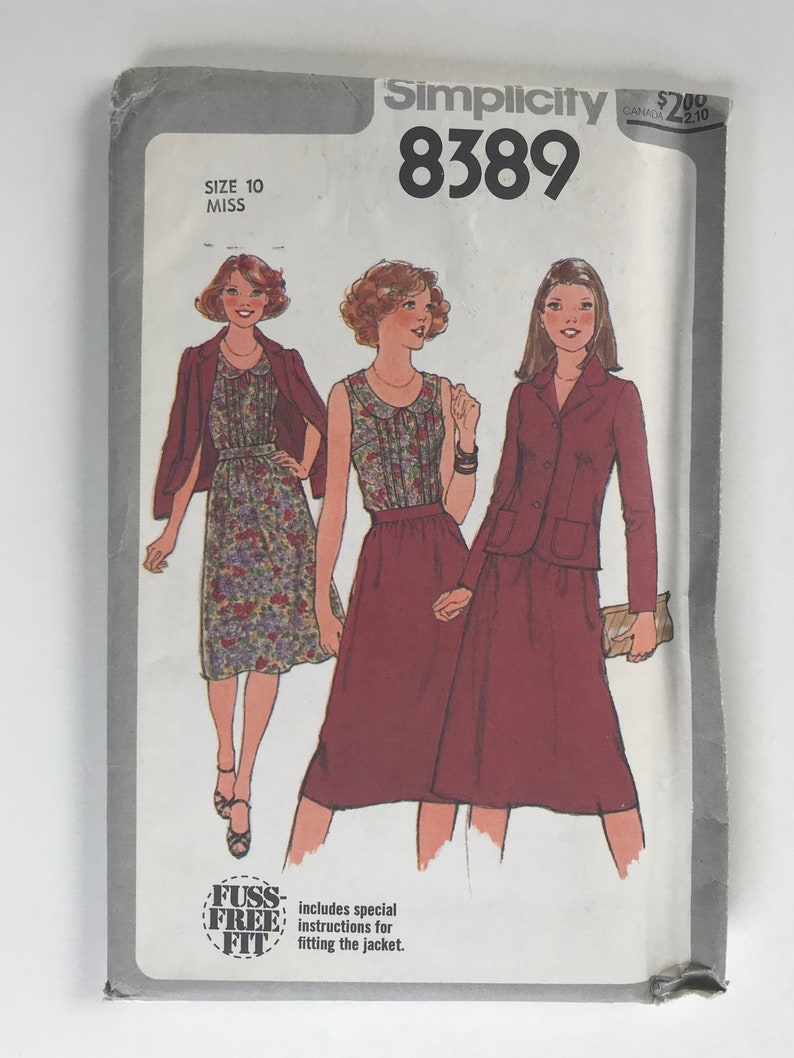 1970s Vintage Retro Simplicity Sewing Pattern 8389 Womens | Etsy