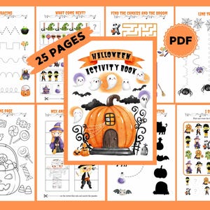 Halloween Activity Book, Math Activity Book, Halloween, Coloring Pages ...