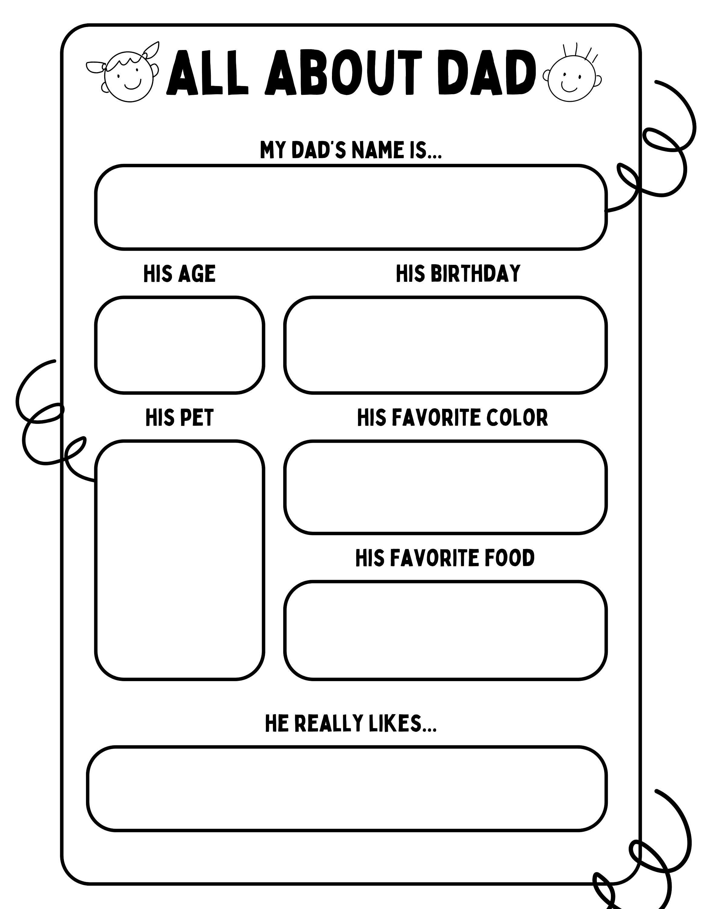 All About Dad! Happy Father's Day - Etsy