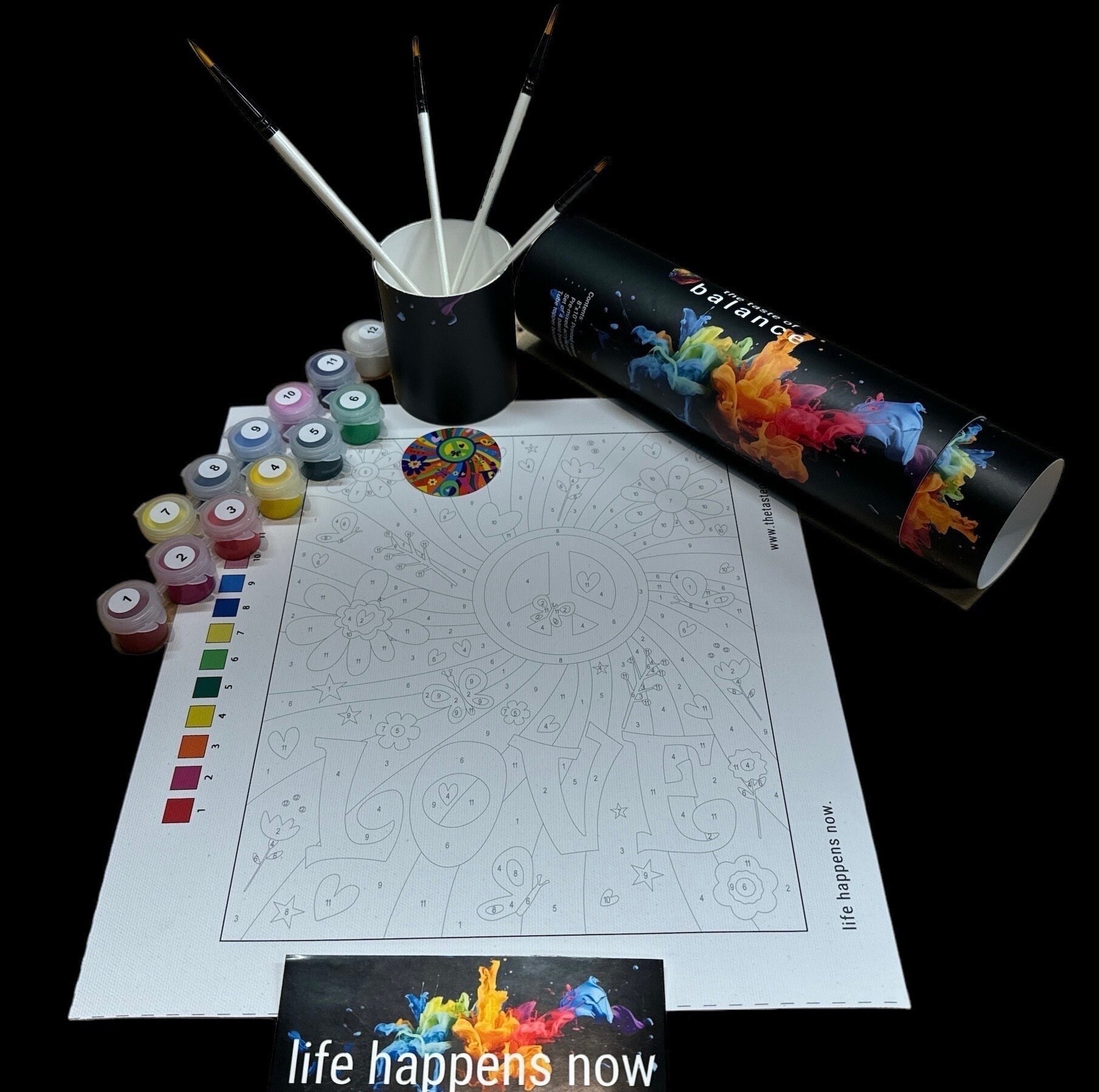 Peace and Love Hippie 8x10 DIY Paint by Number Kit USA Shipping - Etsy