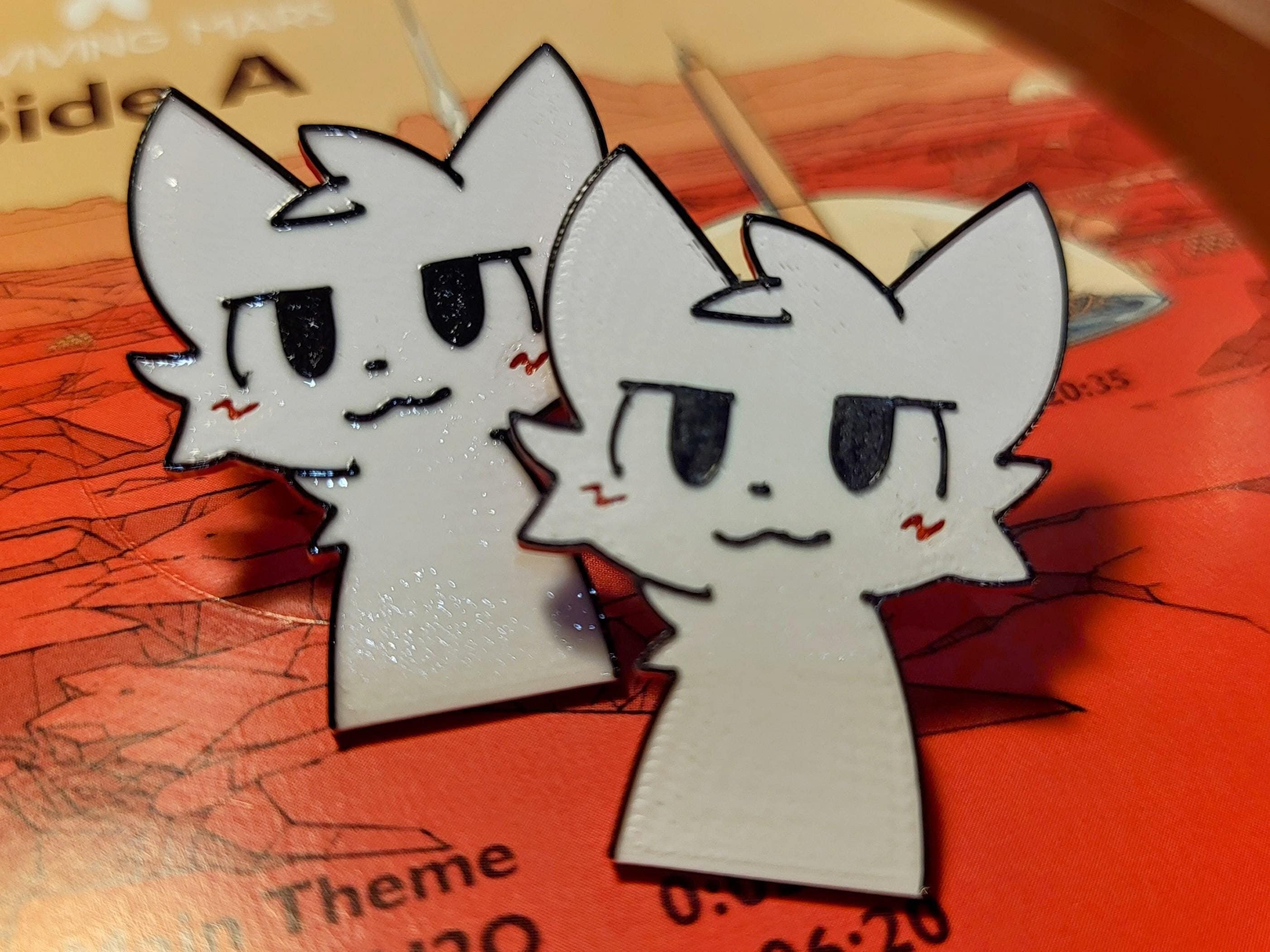 Boykisser Pin 3D Printed Coated 35mm, Cute Furry LGBTQ+ Accessory, Backpack Pin, Fursuit Badge ...