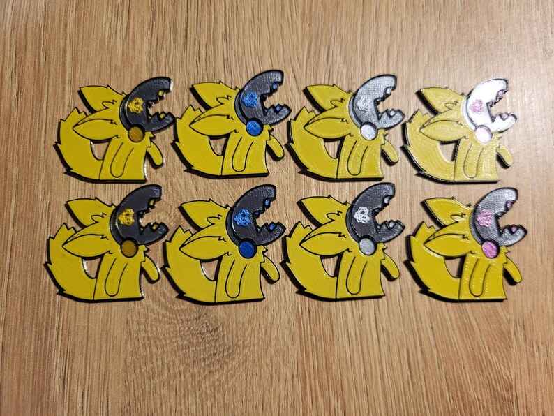 Protogen Scream Pin 3D Printed 40mm, Shiny, Cute Furry Accessory ...