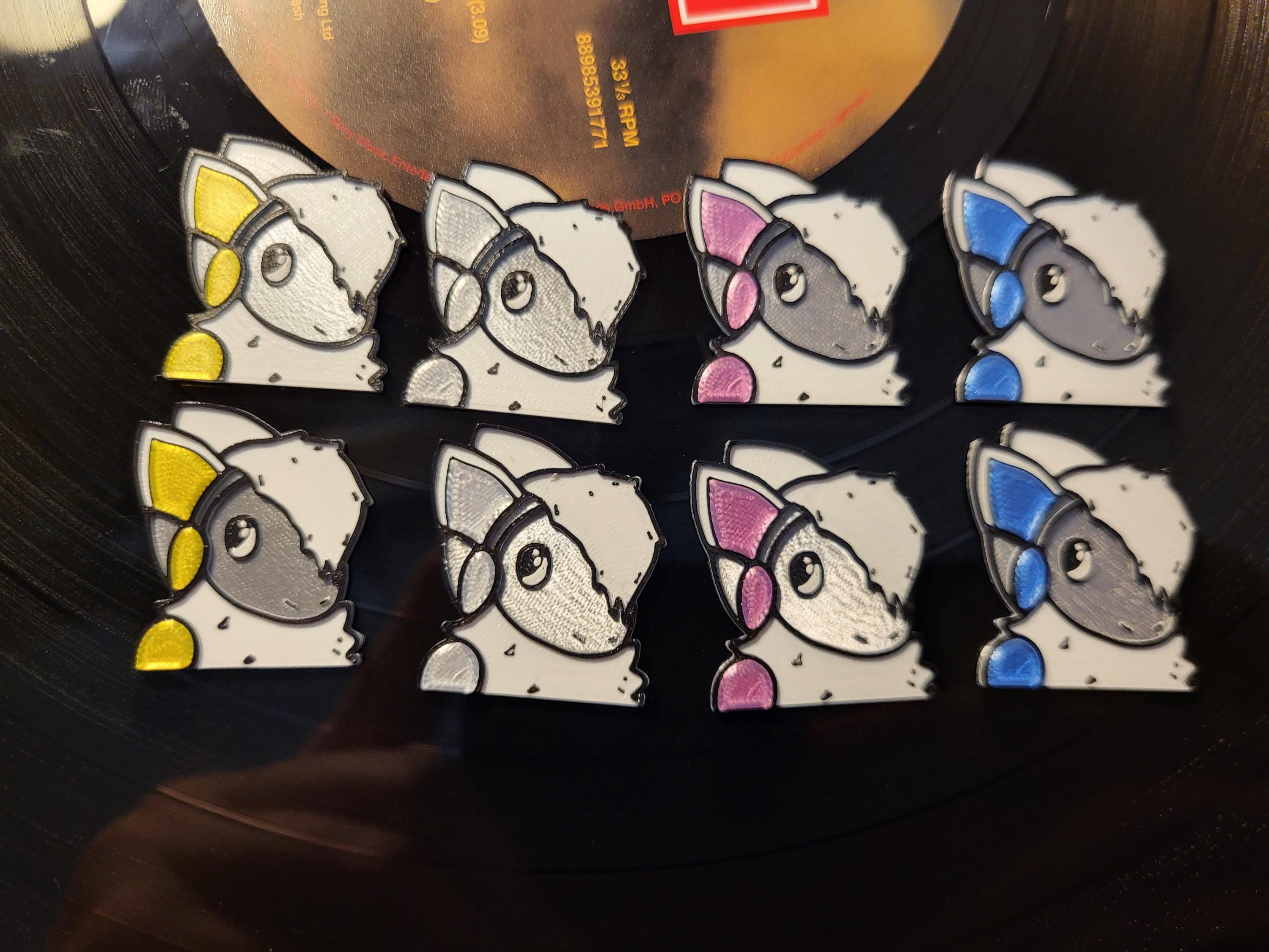 Protogen Plead Pin 3D Printed 35mm, Shiny, Cute Furry Accessory, Backpack Pin, Fursuit Badge ...