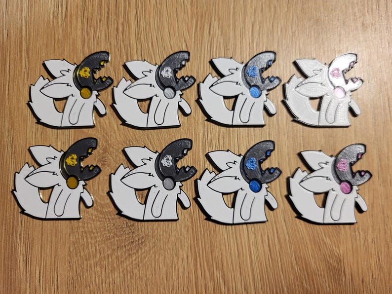 Protogen Scream Pin 3D Printed 40mm, Shiny, Cute Furry Accessory ...