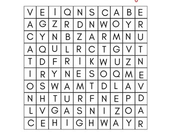 Road Trip Word Search, Instant Download, Printable, PDF - Etsy UK