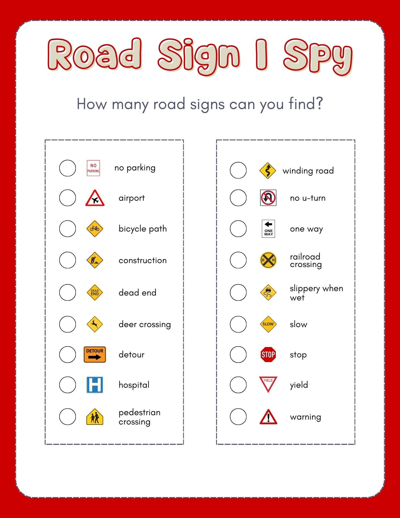 Road Trip I Spy - Etsy