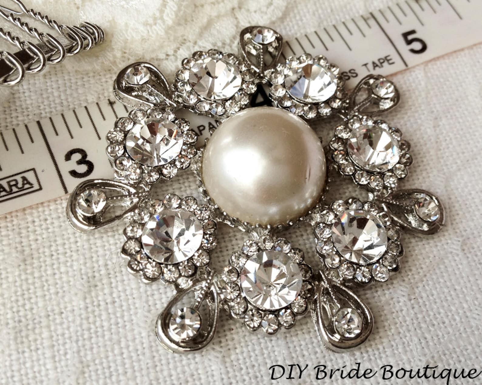 Rhinestone and Crystal Brooch Rhinestone Brooch Pin for DIY - Etsy