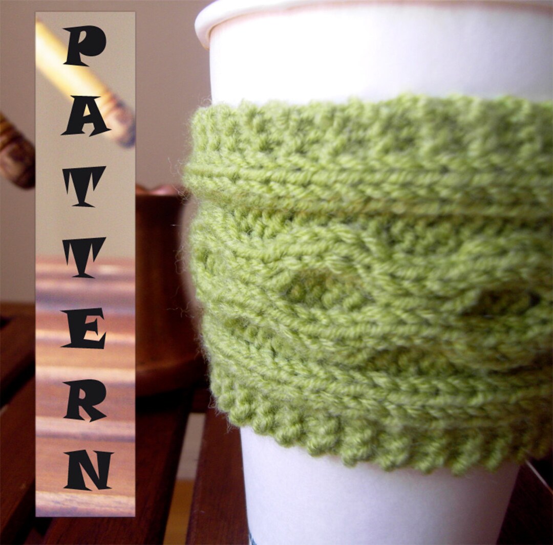 CLOSING SALE Knitting Pattern, Cup Cozy Pattern, Coffee Cozy Pattern ...