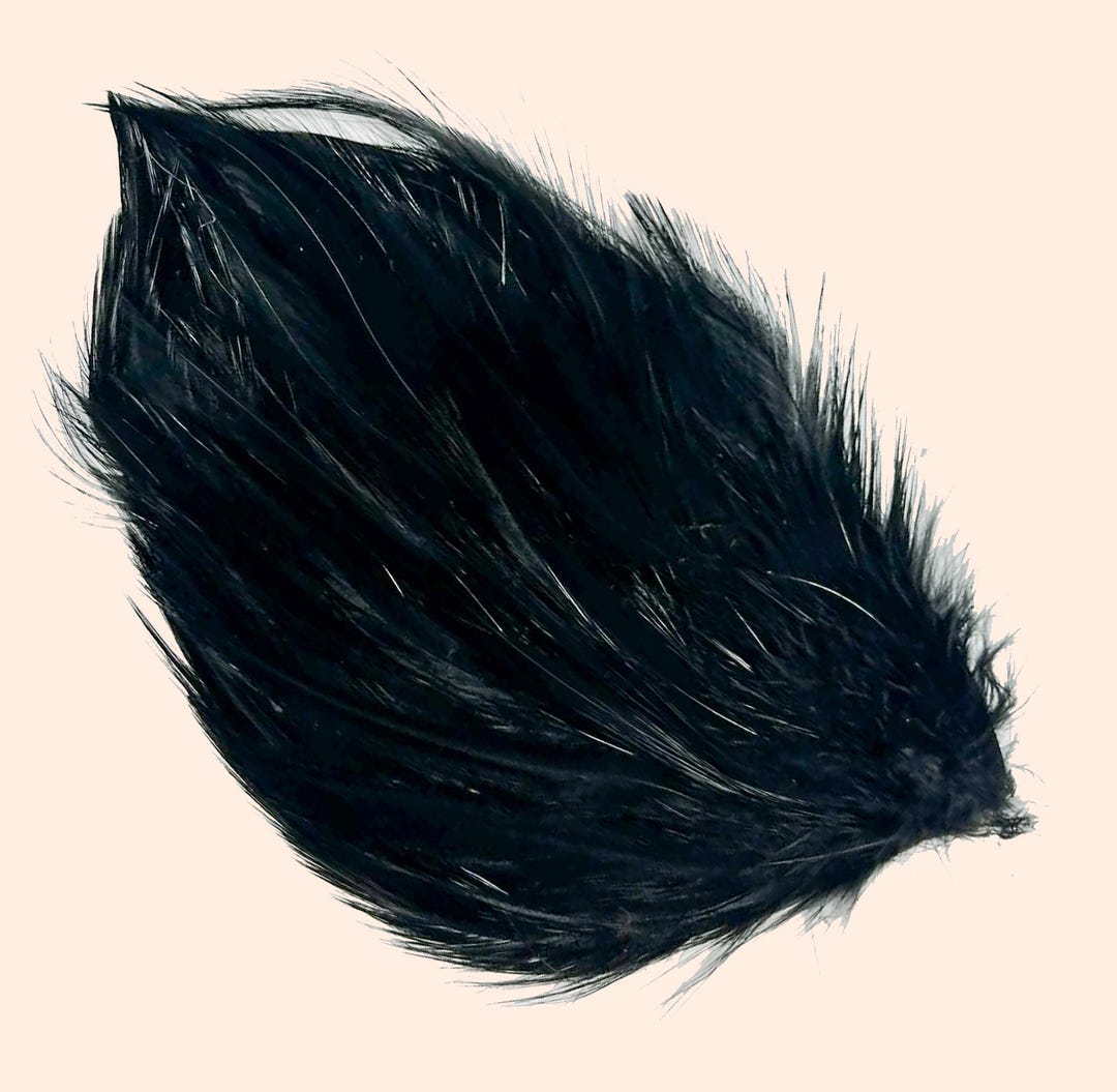 Black Feather Pad, Hackle Feather Pads Feather Craft Supply for ...