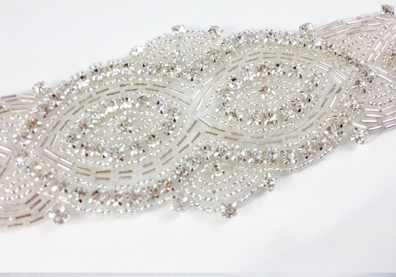 Crystal Applique Rhinestone Applique Wedding Applique - Etsy