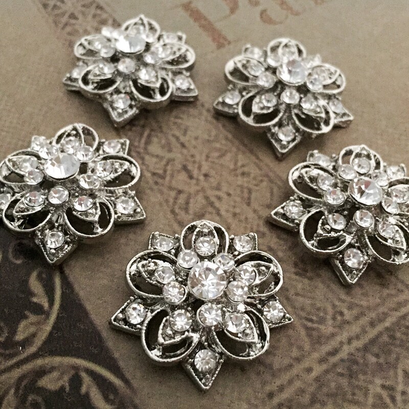 Rhinestone Button - Etsy