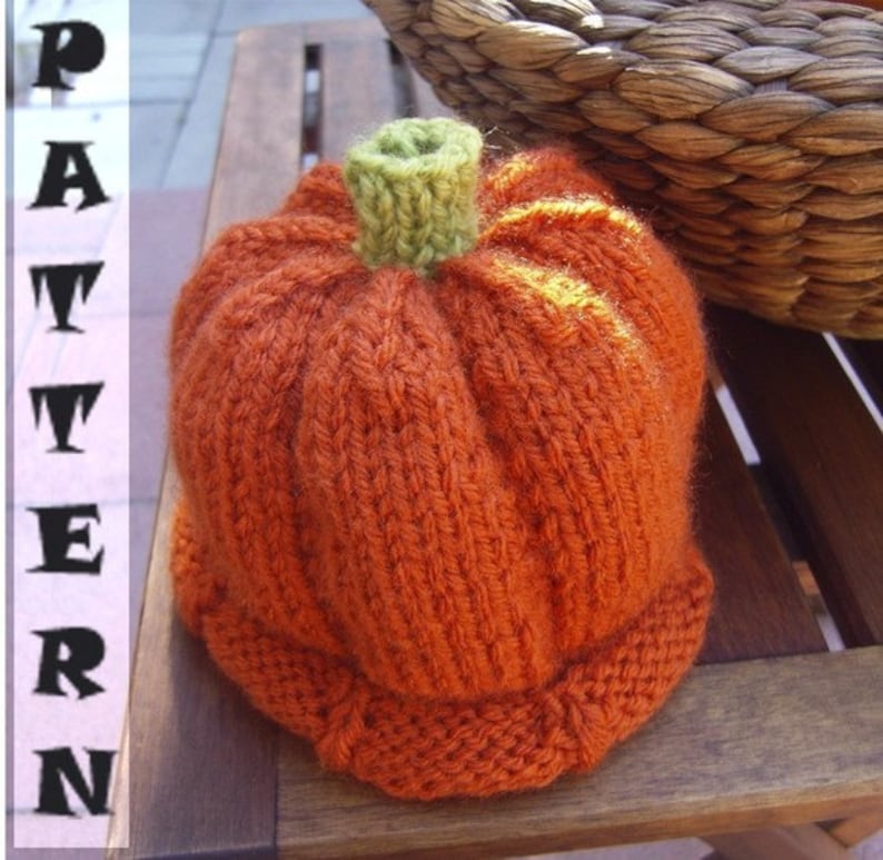 Pumpkin Hat Pattern - PFD Knitting Pattern - Pumpkin Hat Tutorial ...