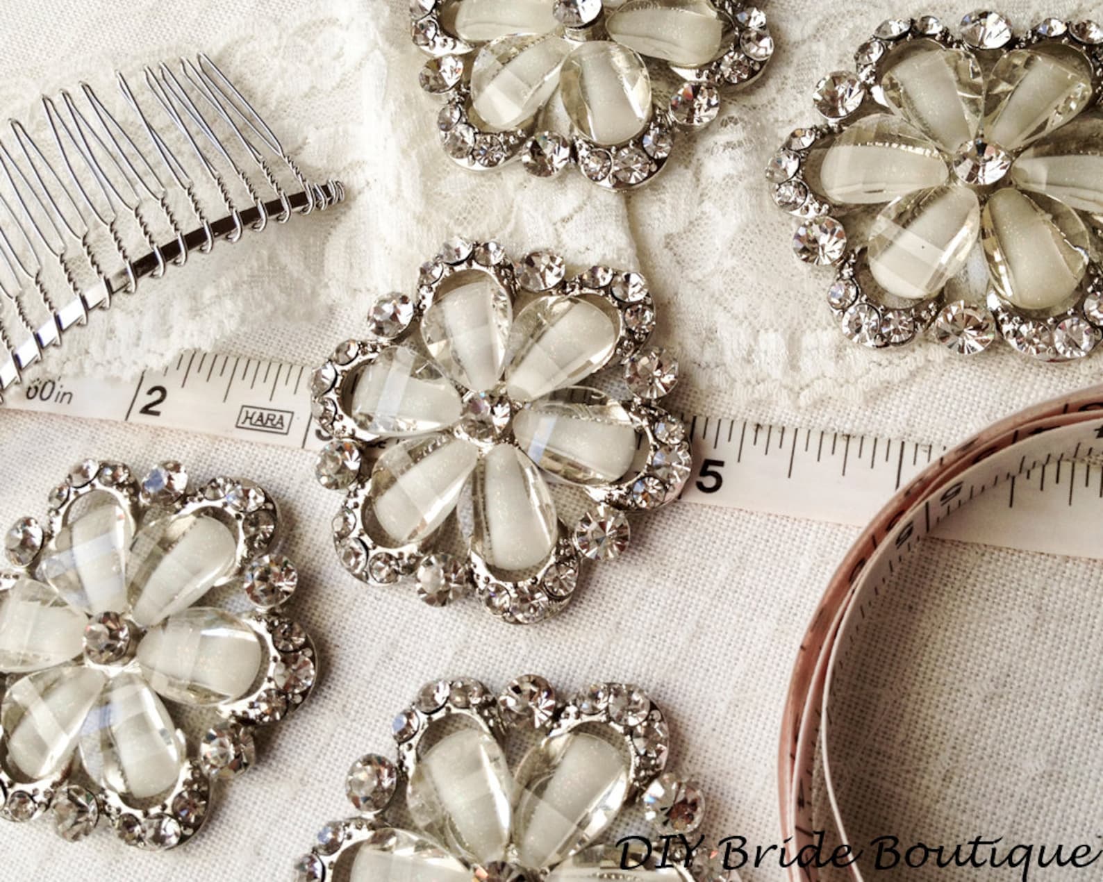 10 crystal Brooches Wedding Brooches Rhinestone Brooch Bridal | Etsy